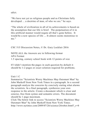 CSC 515 815 Overview of AI Slides - Dr. Gary Locklair.docx