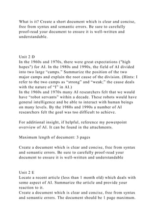 CSC 515 815 Overview of AI Slides - Dr. Gary Locklair.docx