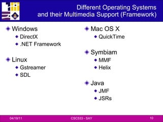 Csc533 ch3a mm_framework | PPT