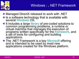 Csc533 ch3a mm_framework | PPT