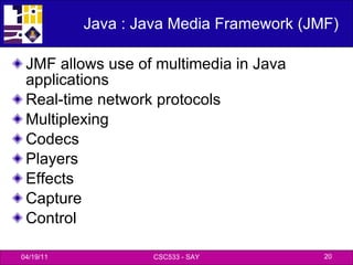 Csc533 ch3a mm_framework | PPT