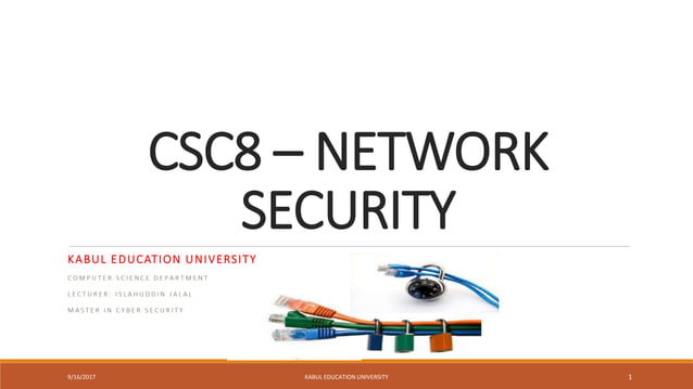 Network Security Lecture 1 Ppt
