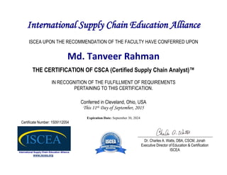 CSCA certification | PDF