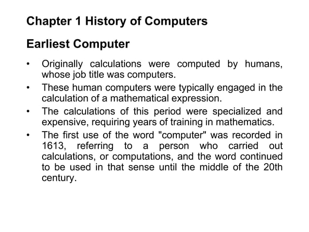 Fundamentals of Computing Chapter 1 | PPT