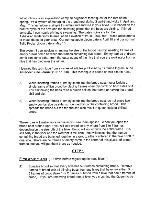 Beehive Frame Manipulation Instructions | PDF