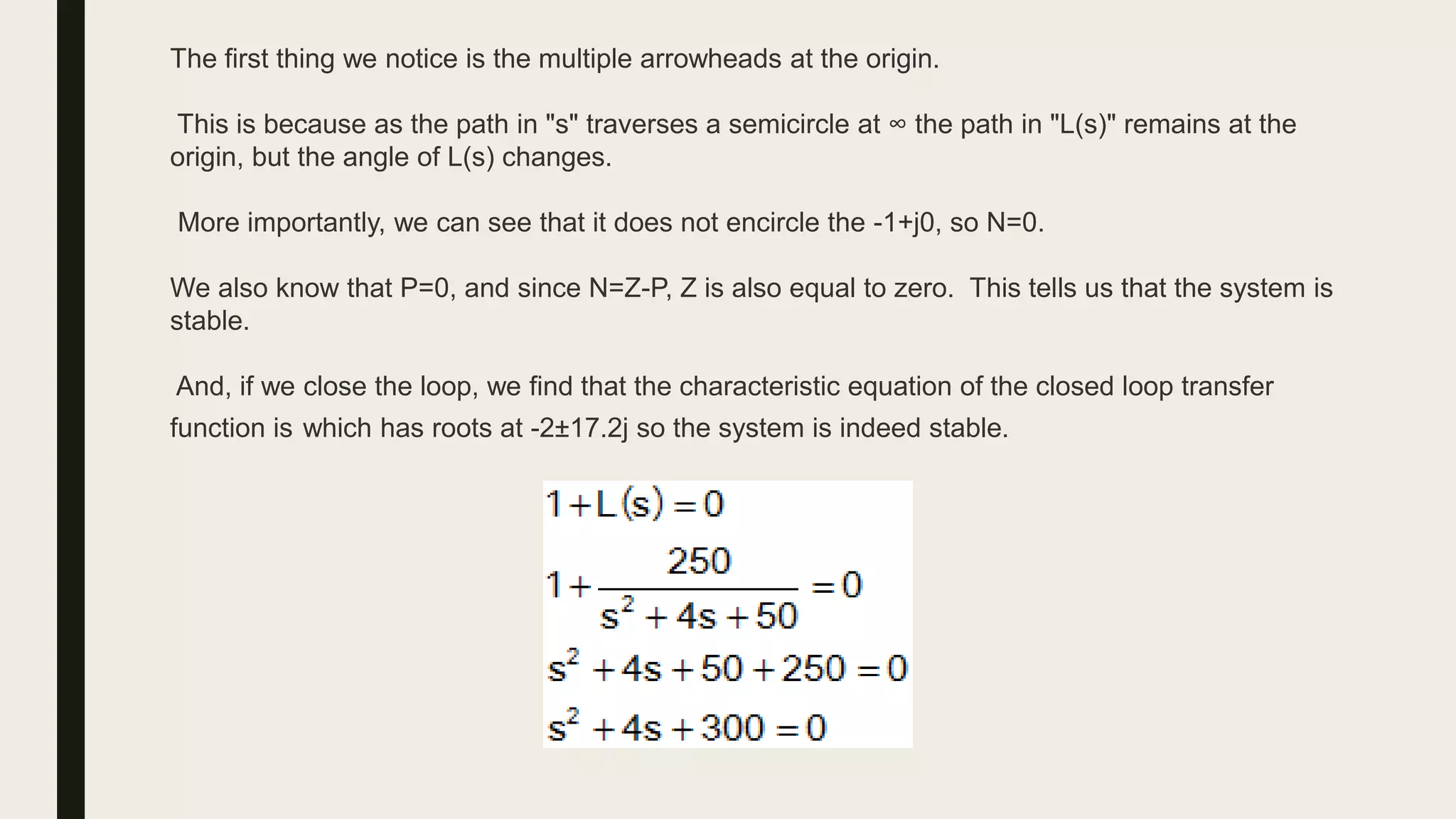 CONTROL SYSTEM PPT ON DETERMINATION OF SABILITY OF SYSTEM USING NYQUIST ...