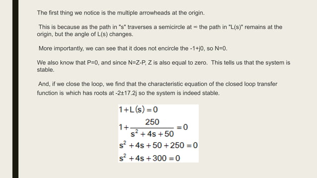 CONTROL SYSTEM PPT ON DETERMINATION OF SABILITY OF SYSTEM USING NYQUIST PLOT BY USING MATLAB | PPT