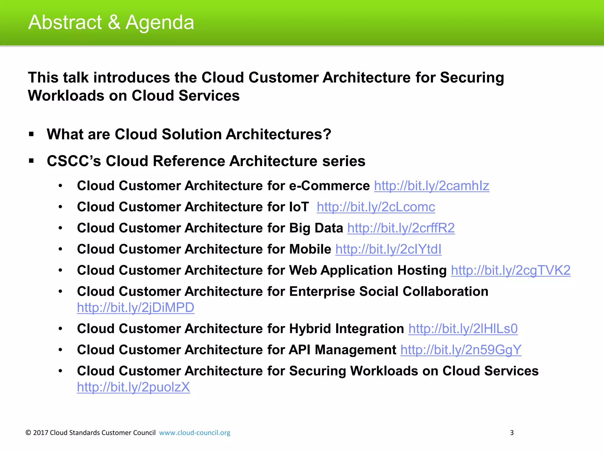 Cloud Customer Architecture for Securing Workloads on Cloud Services | PPT