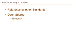 OASIS TOSCA: Cloud Portability and Lifecycle Management | PDF