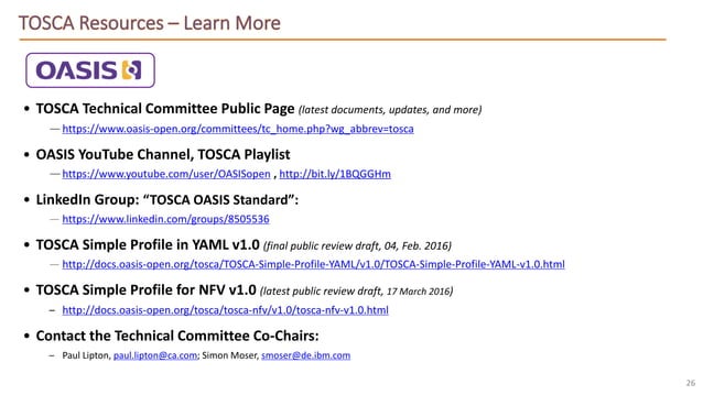 OASIS TOSCA: Cloud Portability and Lifecycle Management | PDF