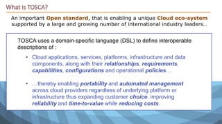 OASIS TOSCA: Cloud Portability and Lifecycle Management | PDF