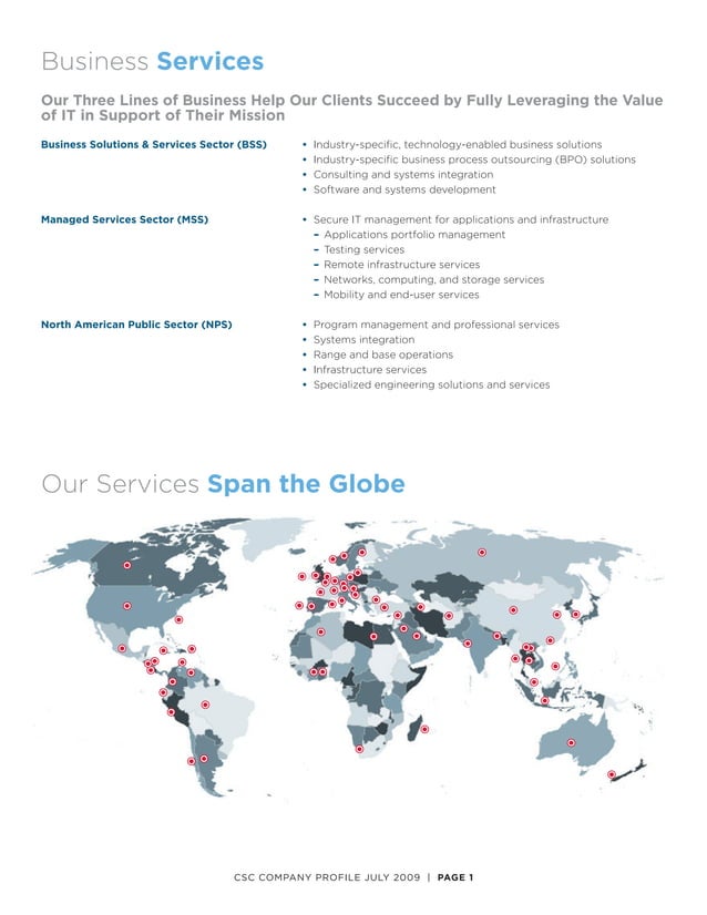 Csc Company Profile | PDF