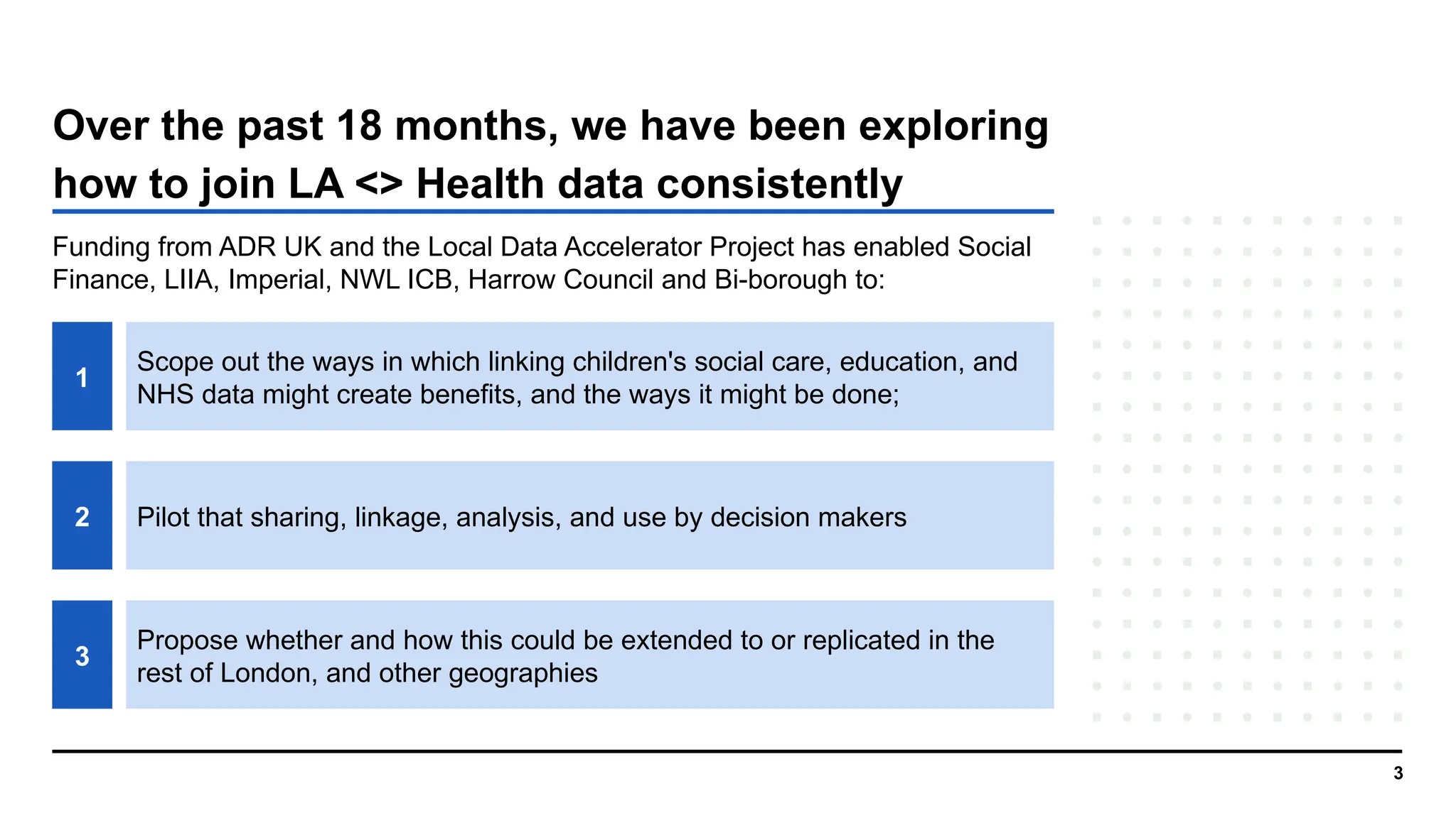 Breaking New Ground: Multi-sectoral data sharing to improve outcomes ...