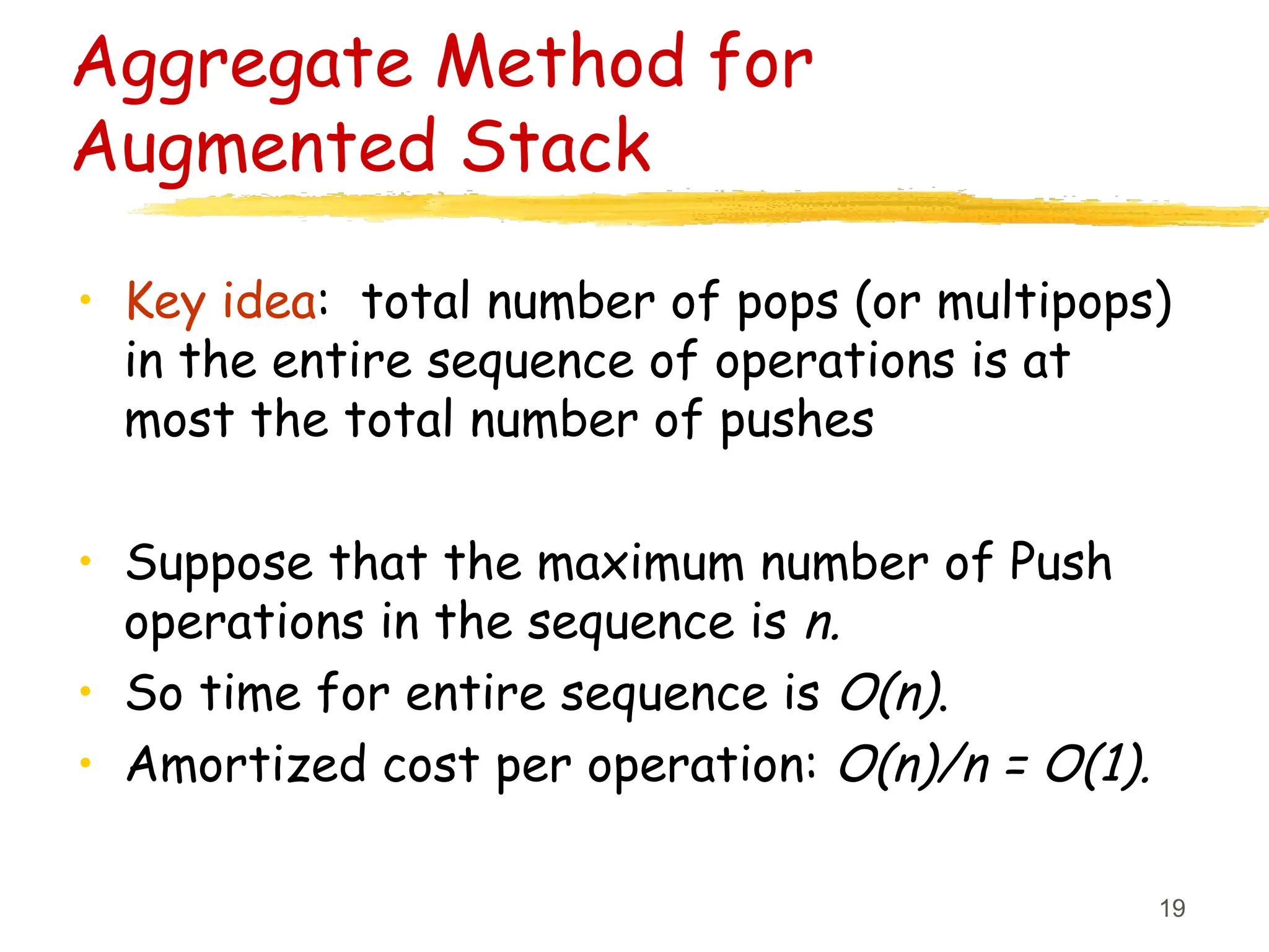 amortized analysis clear explanation with diagrams. | PPT