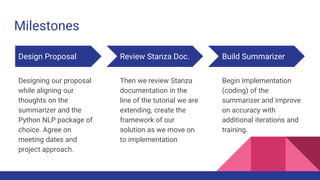Using Stanza NLP and TensorFlow to create a summary of a book | PPTX | Programming Languages ...
