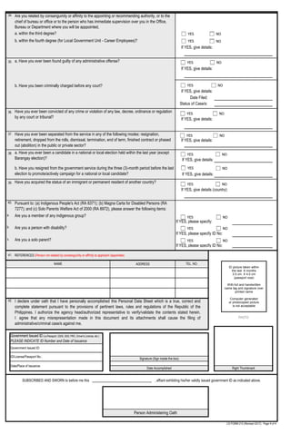 Csc form 212 2017 | PDF