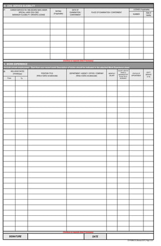 Csc form 212 2017 | PDF