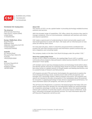 Minds Wide Open - CSC Grants via Leading Edge Forum | PDF