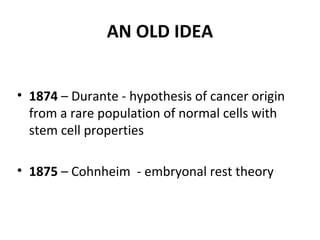 CANCER STEM CELLS | PPT