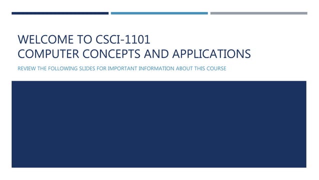 Csci 1101-Introduction | PPTX