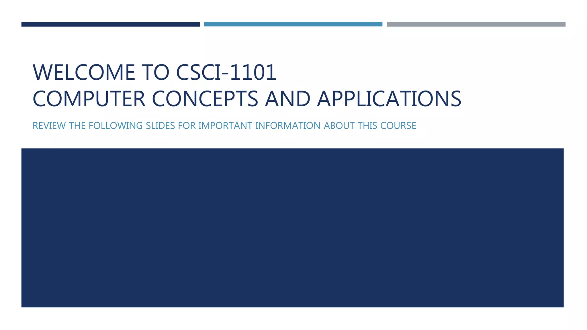 Csci 1101-intro | PPTX