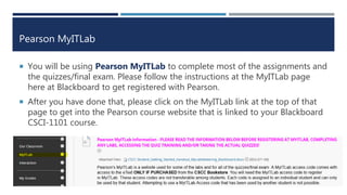 Csci 1101-Pearson | PPT