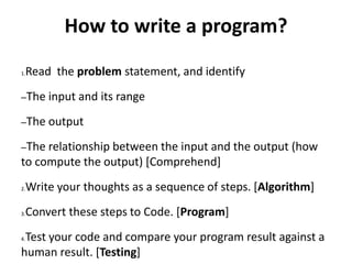 Csci101 lect01 first_program | PPT