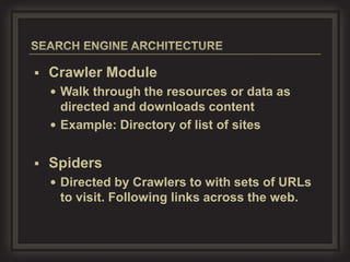 CSCI 494 - Lect. 3. Anatomy of Search Engines/Building a Crawler | PPTX