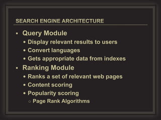 CSCI 494 - Lect. 3. Anatomy of Search Engines/Building a Crawler | PPTX