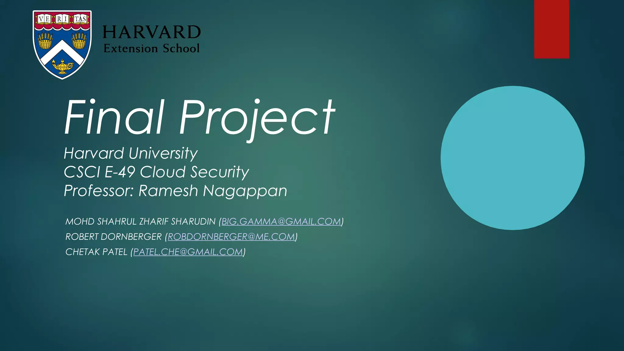 Harvard Extension School: Cloud Security Final Project - HIPAA Compliance Auditing and Logging ...
