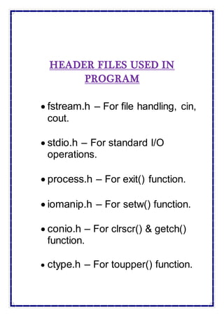 CSc investigatory project | DOCX | Programming Languages | Computing