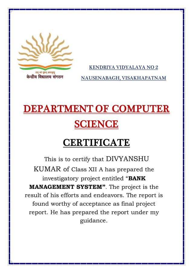 CSc investigatory project | DOCX | Programming Languages | Computing