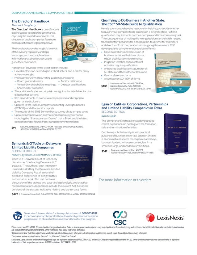 CSC legal publications and compliance resources | PDF
