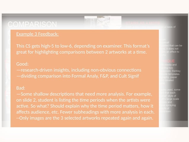 IBDP visual arts - CS 3-way comparison scoring guide | PPT