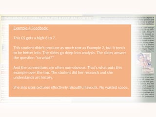 IBDP visual arts - CS 3-way comparison scoring guide | PPTX