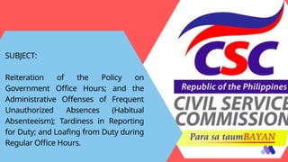 CSC on Habitual Tardiness and Absences..pptx