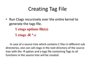 Cscope and ctags | PPTX