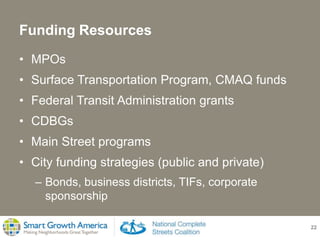 Complete Streets: Costs Questions Guides Powerpoint 3 | PPTX