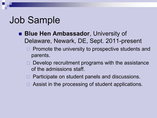 Csc overview.resume | PDF | Resume Writing and Advice | Job Search