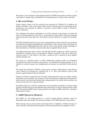 A SYMMETRIC TOKEN ROUTING FOR SECURED COMMUNICATION OF MANET | PDF