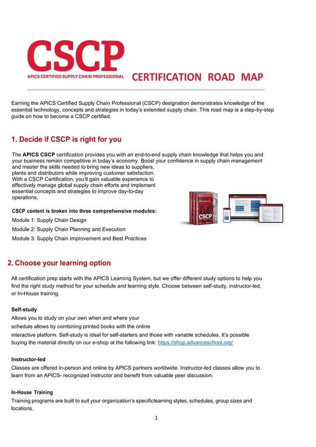 CSCP Road Map | PDF