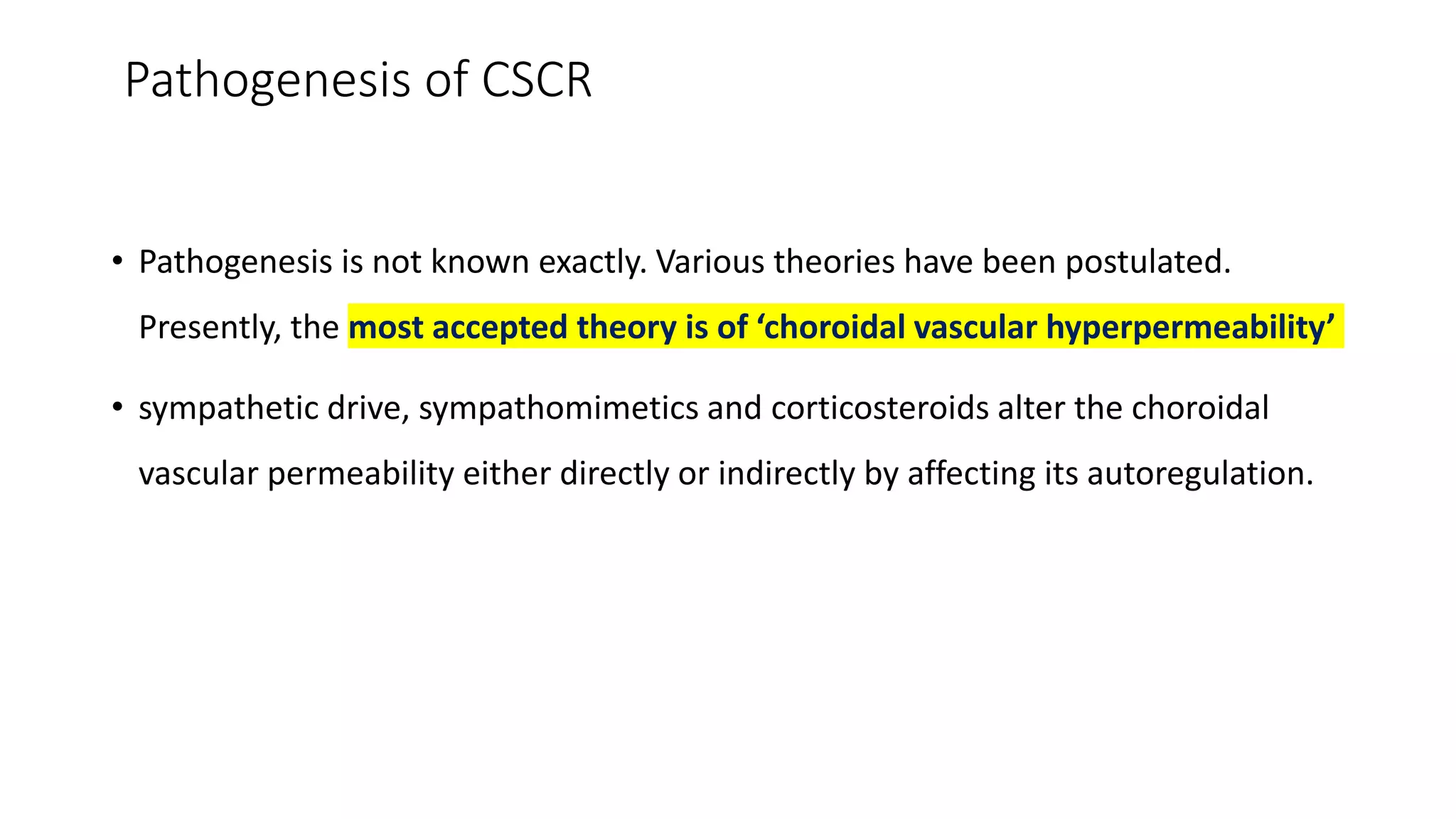 Cscr ( central serous chorioretinopathy ) | PPTX