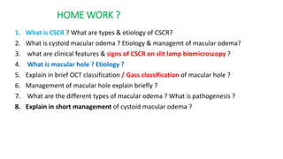 Cscr ( central serous chorioretinopathy ) | PPTX