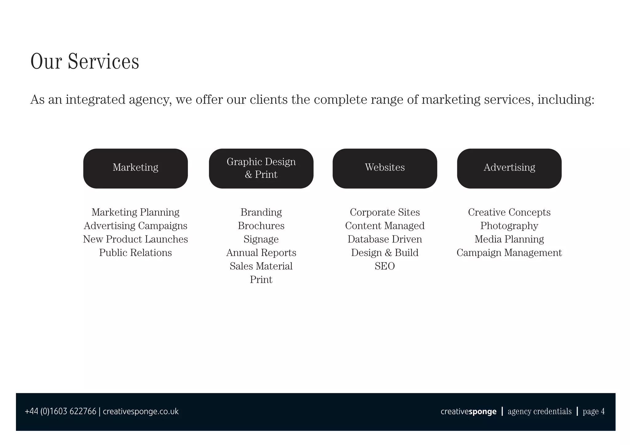 Creative Sponge - Agency Credentials | PDF