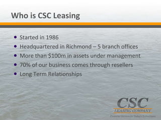 CSC Reseller Presentation | PPT