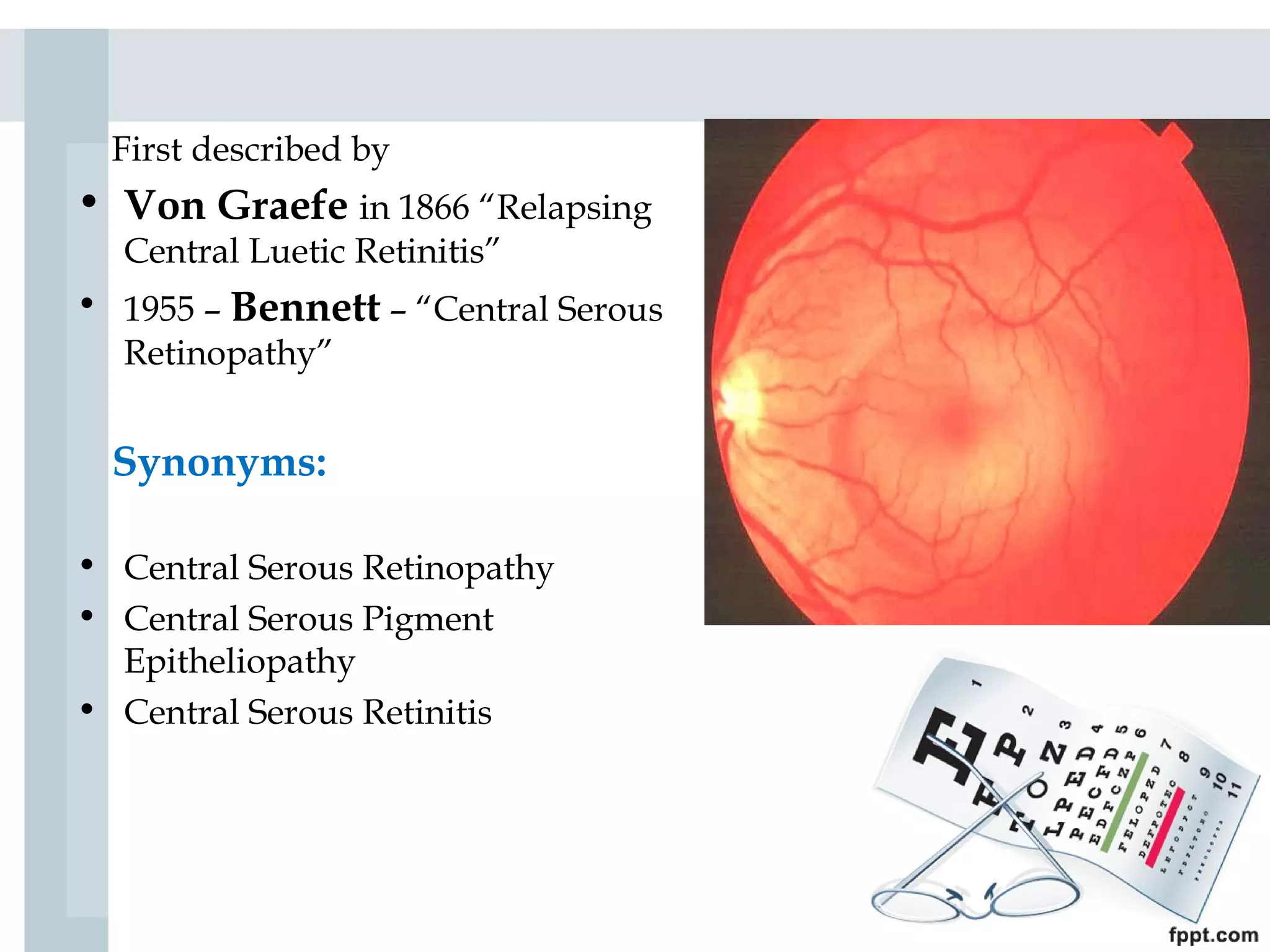 Central Serous Chorioretinopathy Dr Md Ferdous Islam | PPT