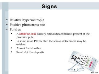 Central Serous Chorioretinopathy Dr Md Ferdous Islam | PPT