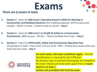 Health & Safety in Construction - Induction info Oct 2020 | PPT
