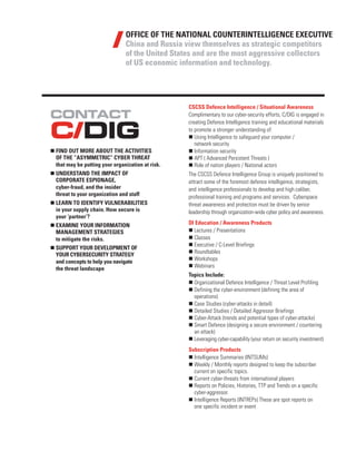 CSCSS / DEFENCE INTELLIGENCE GROUP | PDF