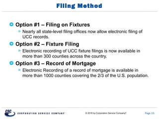 CSC The UCC & Fixtures | PPT